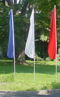 Four section 12FT fiberglass Camping flag pole collapsible flag pole