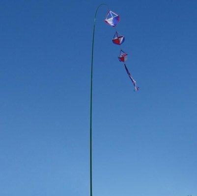 portable 22FT telescopic fiberglass RV flag pole / windsock pole
