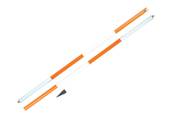 red and white carbon fiber GPS survey pole / robotic surveyor pole