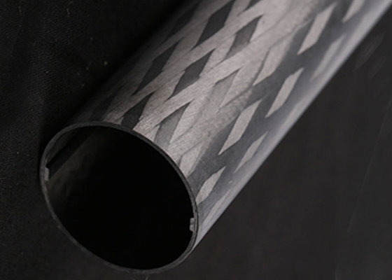 Black Carbon Fiber Extension Pole , Sports Fishing Carbon Fiber Pipe