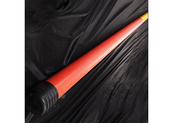 Red Carbon & Fiberglass Hybrid Composite Pole With 3K Surface Finish
