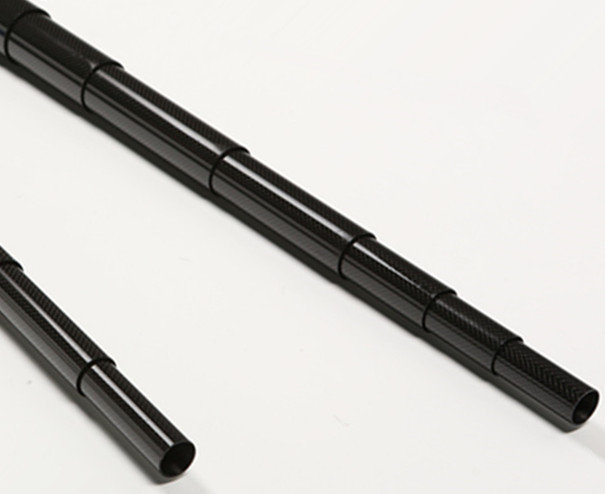 light weight 50ft high modulus carobn fiber water fed pole with sanded 3K plain weave surface finish