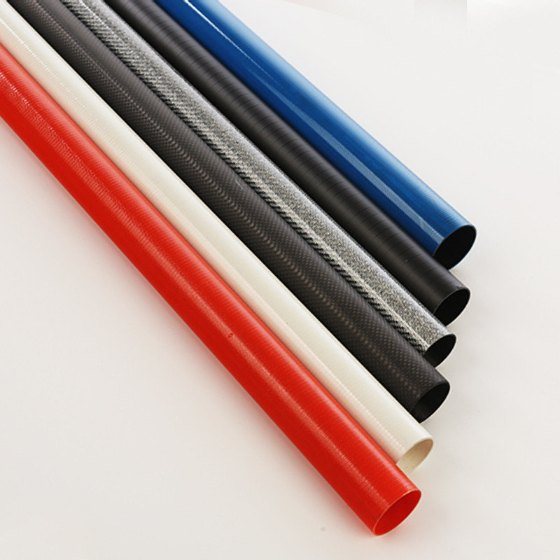 Colorful Telescopic Fiberglass Poles / Round Matt Fiberglass Tube High Rigidity