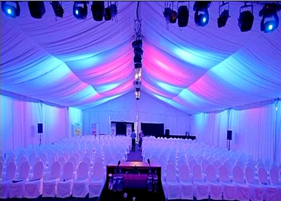 Outside White Wedding Party Tents With Luxury Decorations PVC Clear Windows