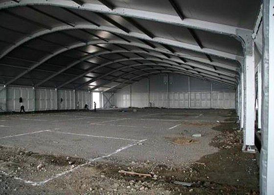 20M Temporary Large Outdoor Canopy Cover Curved Shape With Transparent Glass Wall