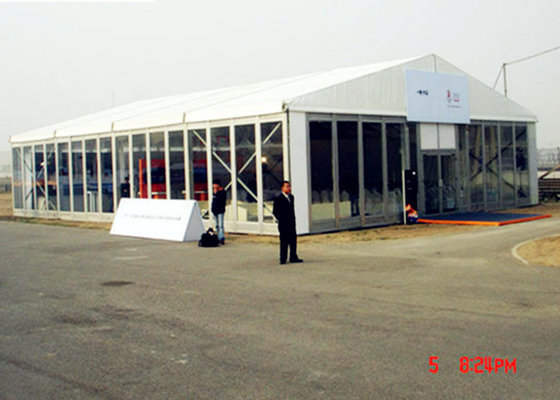 Glass Wall Big Outside Tents For Parties Sun Shade Canopy PVC Fabric 12M