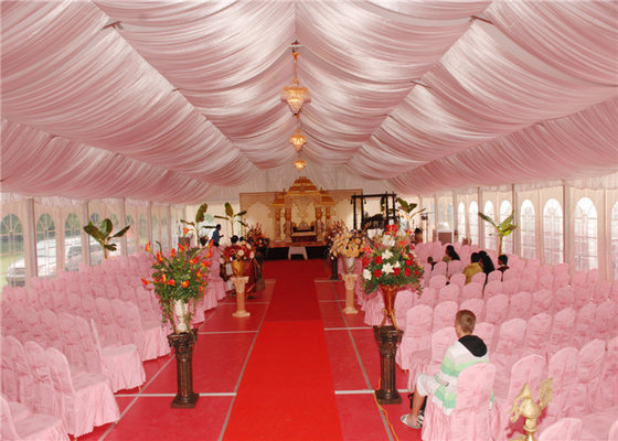White Fireproof Double Decker Tents Marquees For Weddings / Large Party
