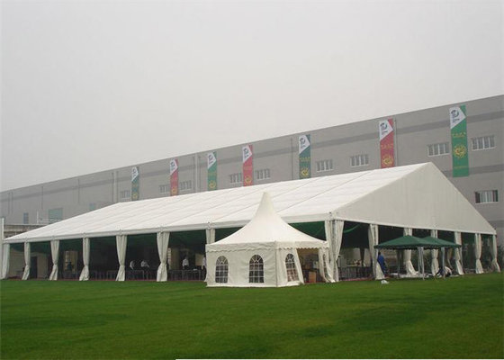 Huge Outdoor White Marquee Tents For Wedding / Exhibition UV Resistence