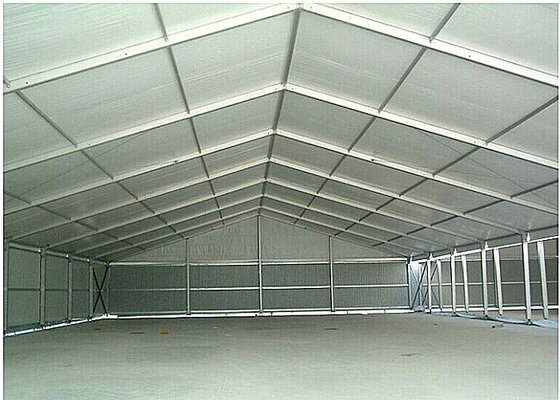 White Strong Outdoor Warehouse Tents , Temporary Storage Shelters With Fabric Covered