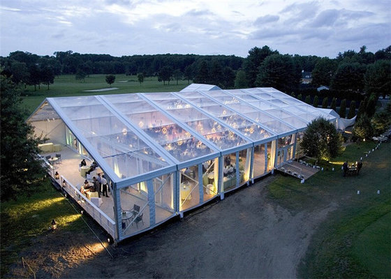 Commercial Outdoor Event Tents With Curtain , Outside Party Tents For 500 People