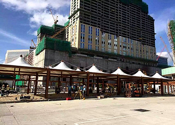PVDF UV Protection Outdoor Car Parking Tent Car Canopy Tents Tensile Membrane Structure