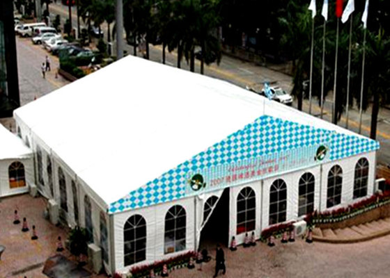Red And White Marquee Tents , Large Trade Show Canopy Tents For Exhibition