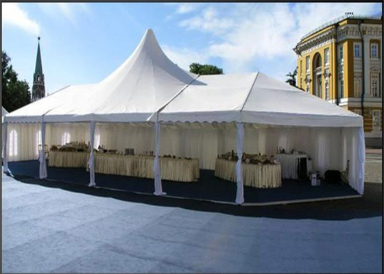 Waterproof Unique White Marquee Tents Pagoda PVC Fabric For Wedding Parties