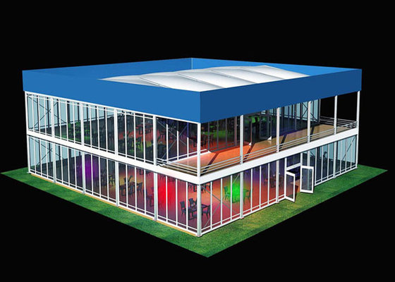 Business Square Shape Two Storey Temporary Storage Shed For Conference
