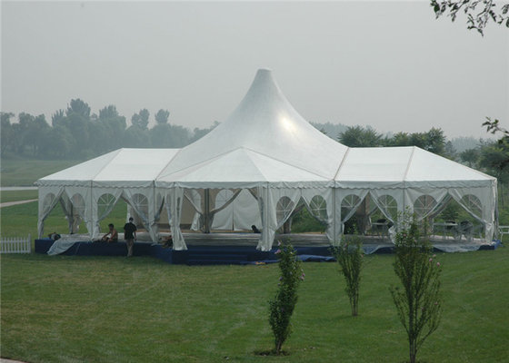 Luxury Outdoor Event Tents Pagoda Shape With PVC Clear Walls for Festival