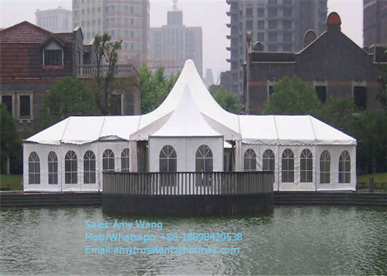 Double PVC Coated Shelter Outdoor Event Tents with Aluminum Frame for Wedding , Party