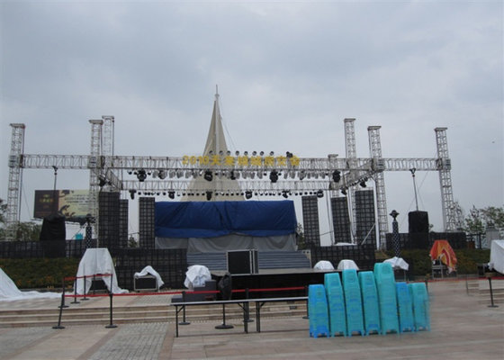 Black Colour Spigot Aluminum Stage Truss With Diffirent Shape For Concert Performance