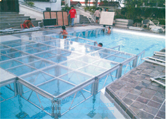 Plywood Board Aluminum Dance Floor Glass Board With Adjustable Folding Stage