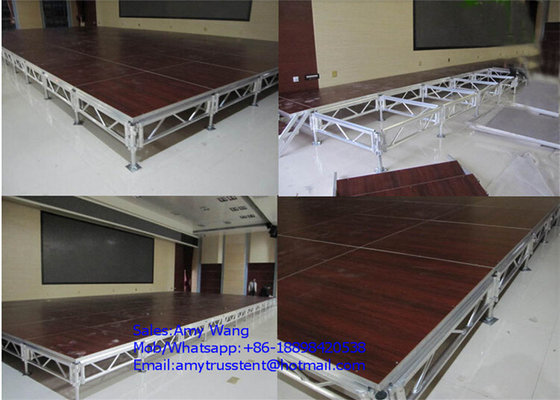 Aluminium Frame Plywood Board Slide , Water Proof Folding Portable Stage Platform