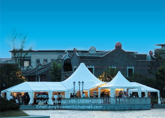 High Class Outdoor Exhibition Tents , Aluminum Frame Marquee Tent With Decoration