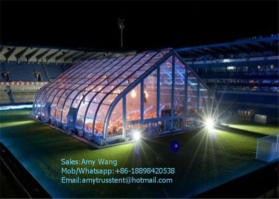High Peak Cumtomized Aluminum Multi side Outdoor Sports Tents With Colorful PVC Roof Cover