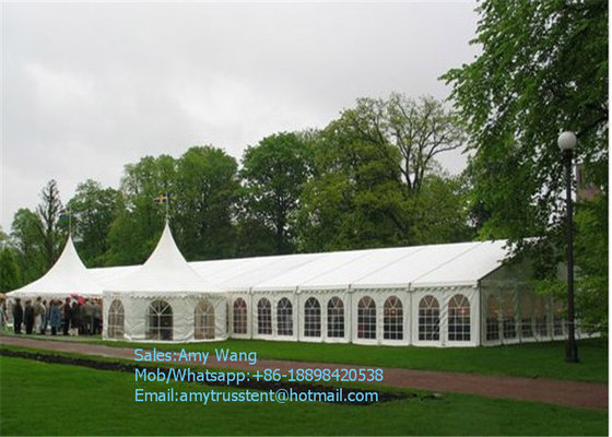 Aluminum Wedding Maquee White Marquee Tents With Waterproof  Flame Retardent PVC Fabric