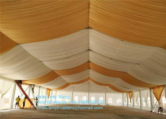 High Peak Outdoor Wedding Marquee , Cumtomized Multi-side Tent With Colorful PVC Roof Cover