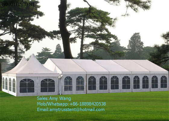 High Peak Outdoor Wedding Marquee , Cumtomized Multi-side Tent With Colorful PVC Roof Cover