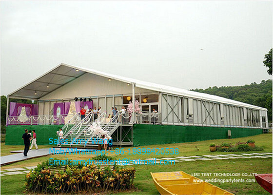 3-50 Clear Span Tents , Big Canopy Party Wedding Marquee Aluminum Tent With Colorful Linings