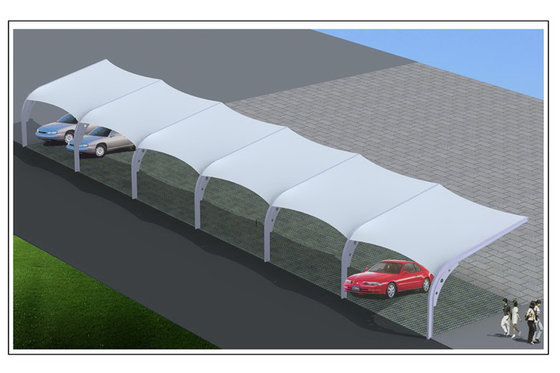 Tent And Awning Fabric Car Parking Shades Waterproof Membrane PVDF Roof Cover New Materials