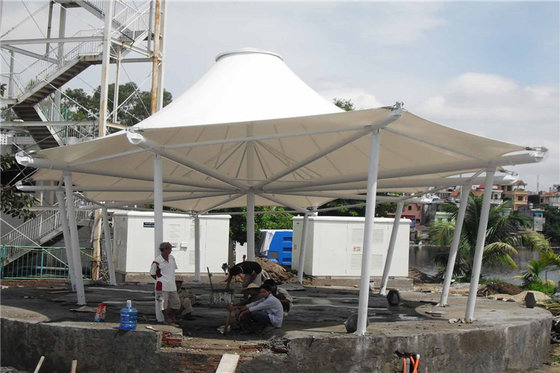 Tent And Awning Fabric Car Parking Shades Waterproof Membrane PVDF Roof Cover New Materials