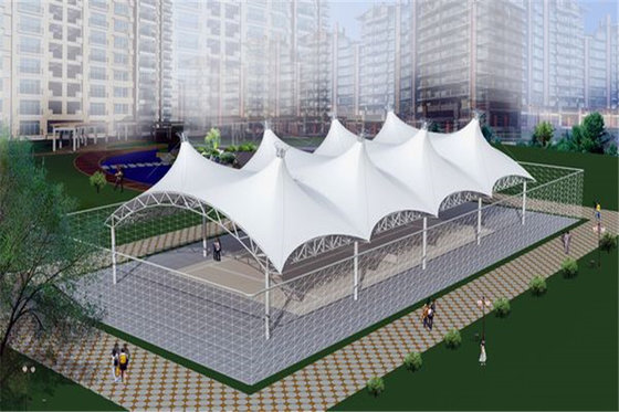 Membrane Building Shade Tension Fabric Structures For Outdoor Stadium / Pubilc Areas