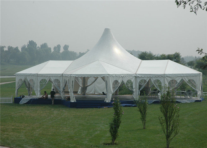 Luxury Outdoor Event Tents Pagoda Shape With PVC Clear Walls for Festival
