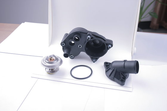 Coolant Outlet Flange Thermostat Housing Assembly WITH TWO CLIP ON TEMPERATURE PORT 2L2Z-8592-BA for FORD