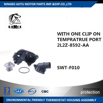 Coolant Outlet Flange Thermostat Housing Assembly WITH ONE CLIP ON TEMPRATRUE PORT 2L2Z-8592-AA for FORD