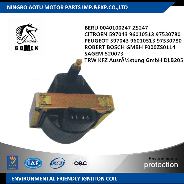 CITROEN PEUGEOT 597043 96010513 97530780 BERU 0040100247 BOSCH SAGEM Car Ignition Coil Unit  ignition parts