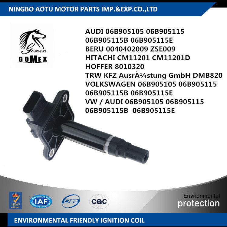 Car Ignition Coil unit for AUDI 06B905105 06B905115 BERU 0040402009 HITACHI CM11201 VW / AUDI 06B905105 ignition parts