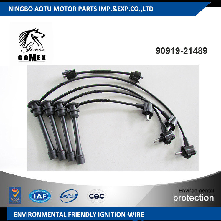 High voltage silicone Ignition wire set, ignition cable kit, spark plug wire 90919-21489 for TOYOTA