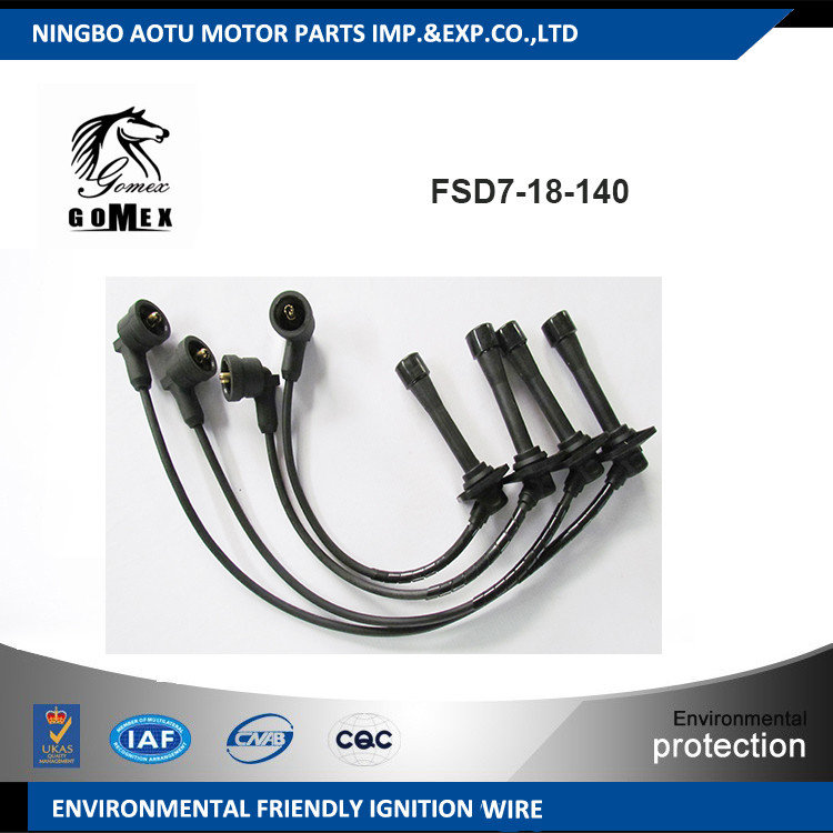 High voltage silicone Ignition wire set, ignition cable kit, spark plug wire FSD7-18-140 for MAZDA