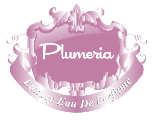 Luxury Eau De Perfume Cosmetic Bottle Labels With Plumeria Pink Embossed