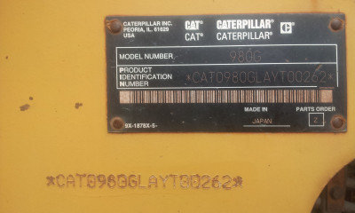 Good engine 980G cat  loader,also 966D, 966E,966G,950E,980C japan loader supplier