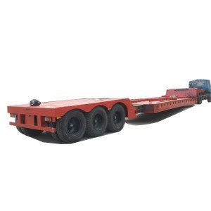 Folding gooseneck lowbed trailer