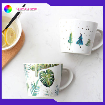 Vogue Widemouthed Large Ceramic Coffee Mugs Custom Printing Logo