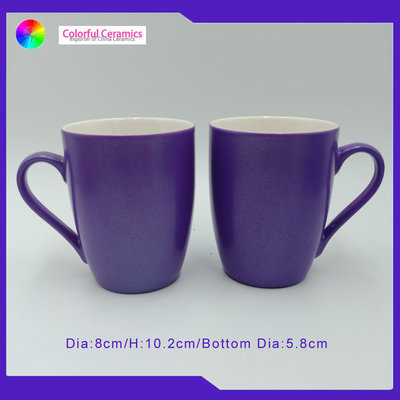 Personalized Coffee New Bone China Mug Purple Eco - Friendly Unique Design