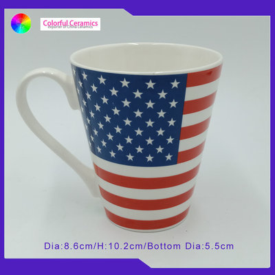 V Shape Promotional Ceramic Coffee Mugs Promotional Coffee Travel Mugs