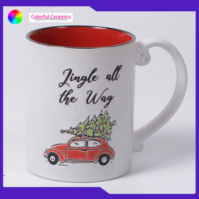 Customized Hand Painted Ceramic Coffee Mugs Cute Can Be Used As Gift
