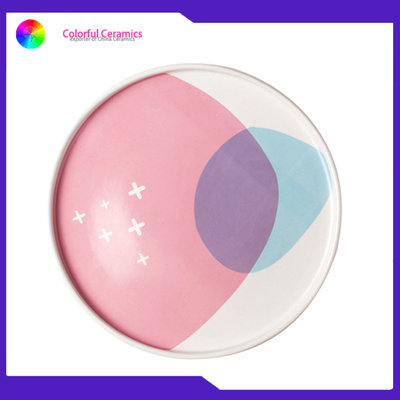 Dessert Personalised Porcelain Plates , Custom Ceramic Dinner Plates 8 Inch