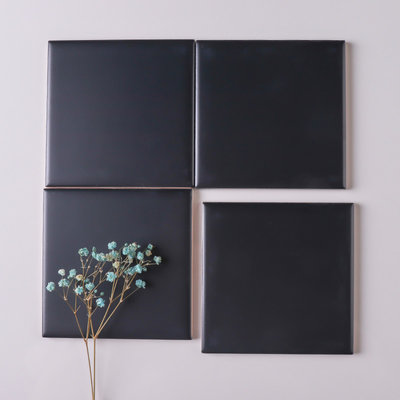 8x8 de Vloertegel van de duim Klassieke Zwarte Badkamers, 20X20cm de Tegels van het Keukendecor