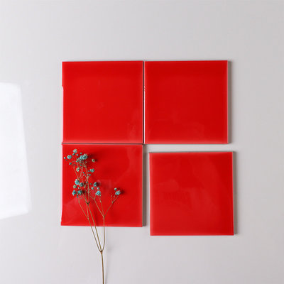 4x4 de rode Decoratieve Ceramische Muur betegelt Binnenlandse Slijtvaste Keramische tegels