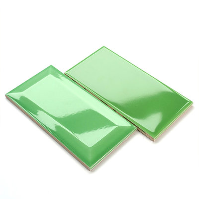 Van de de Tegels3x6 Duim van de jade de Groene Kleurrijke Muur Vlotte Glans voor Keukens/Badkamerss